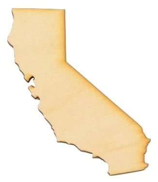 California State Wood Cutout (Large 14.25" x 23.5" Sold Individually, 1 ...