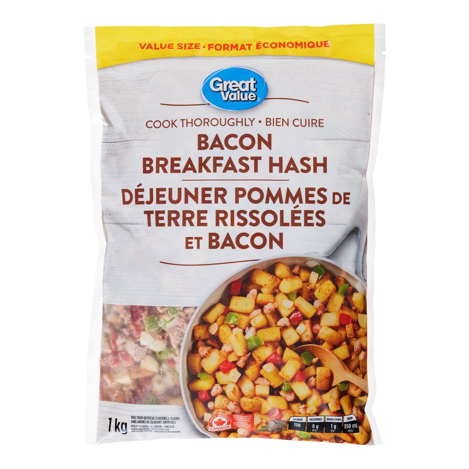Click here for Great Value Bacon Breakfast Hash 1.0 Kg prices