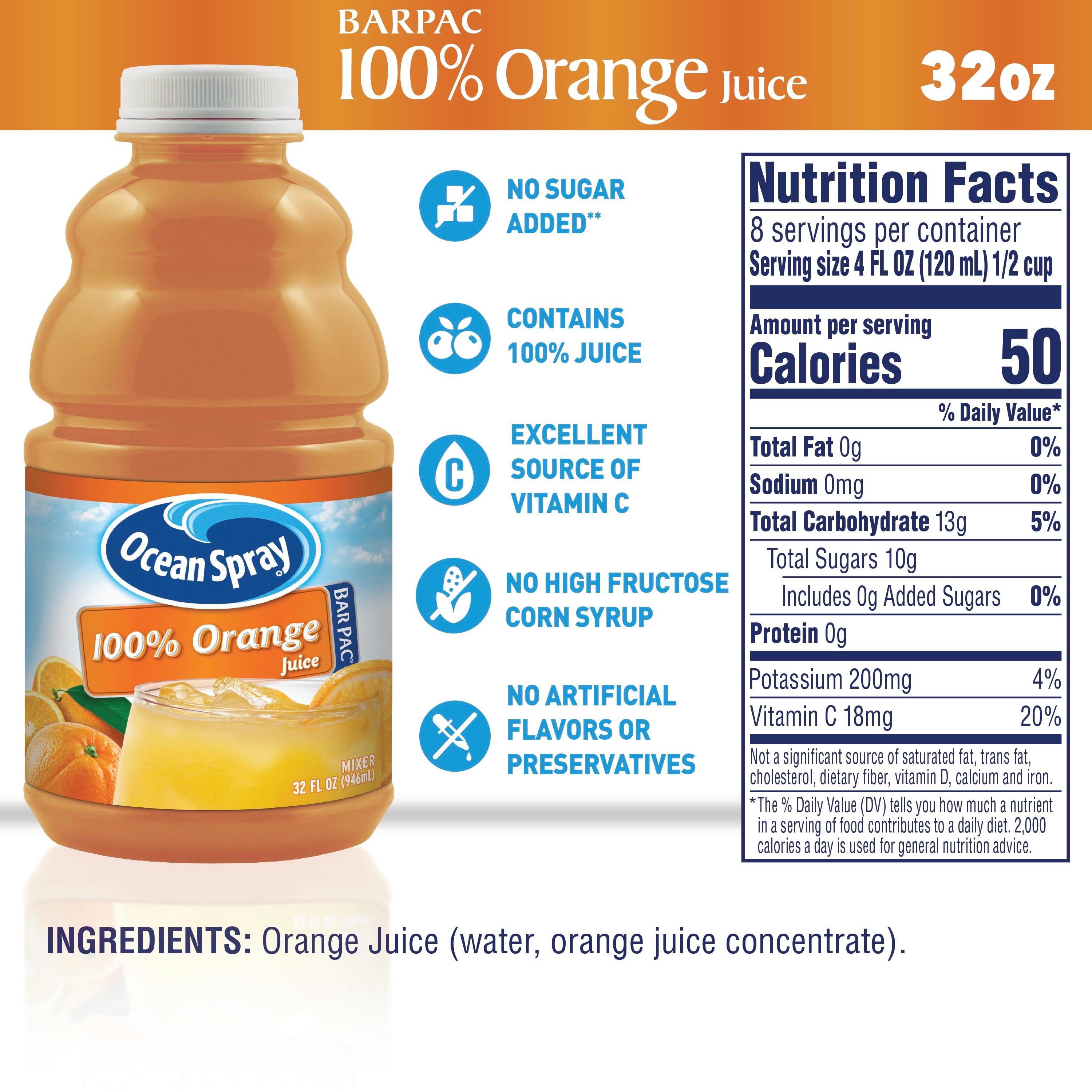 Ocean Spray Orange Juice Nutrition Facts - Home Alqu