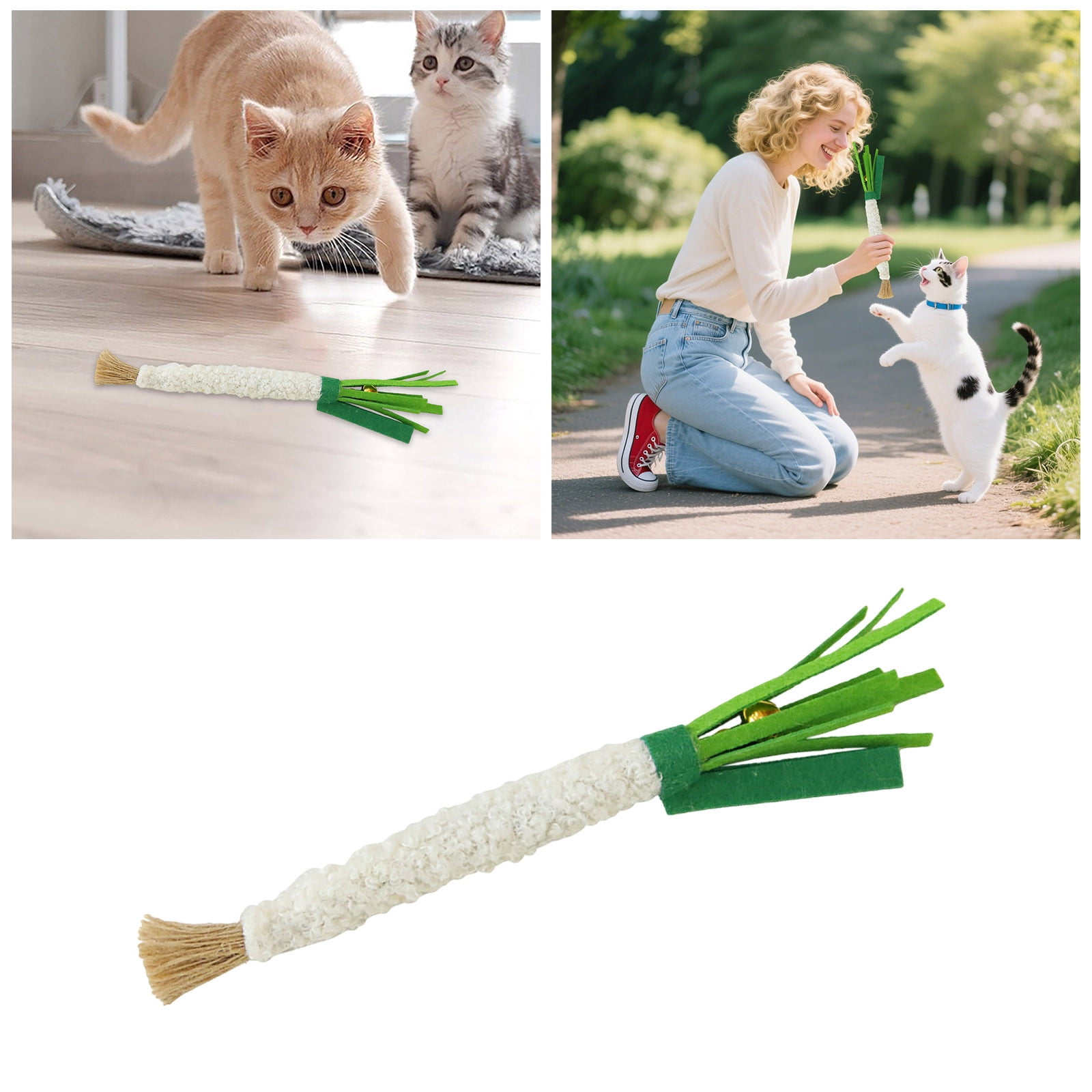 Click here for Vivavault Scallion Shaped Cat Teething Toy Interac... prices