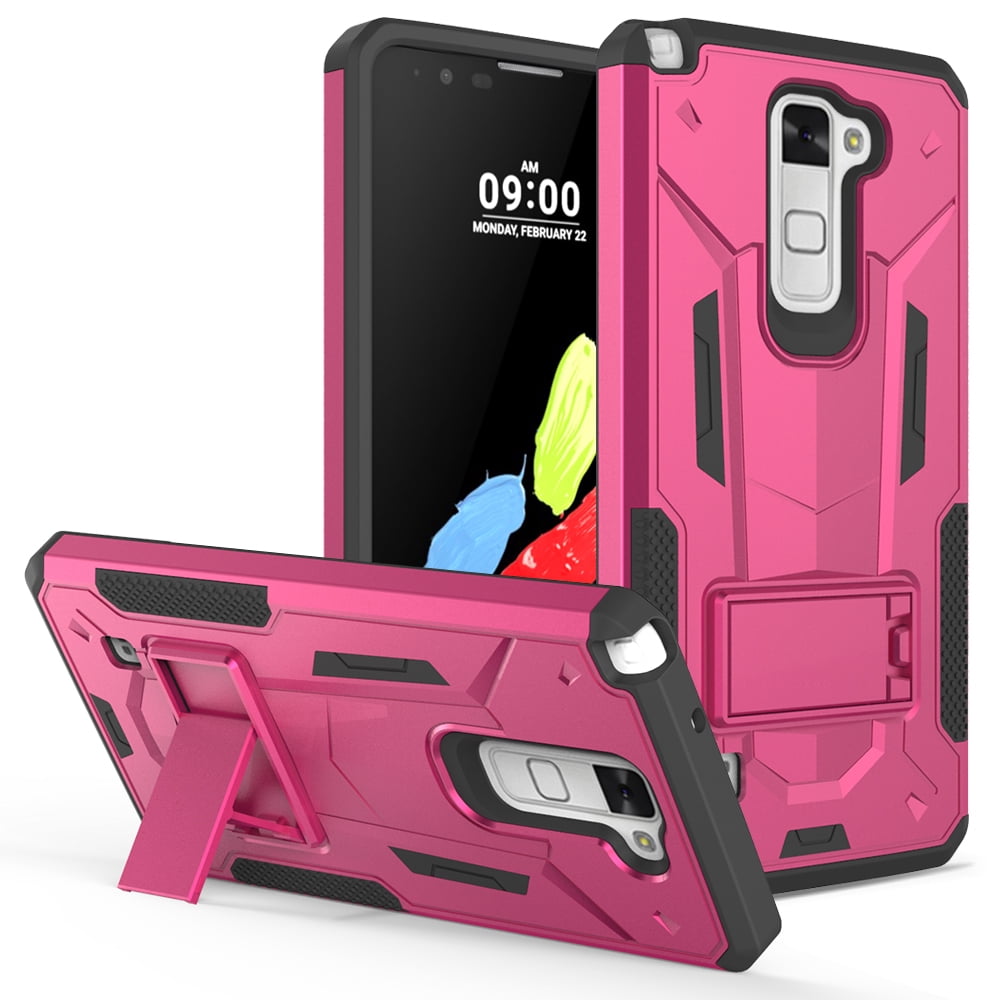 Zizo LG Stylo 2 Plus MS550 Case [Hybrid Dual Layered] with [Built in ...