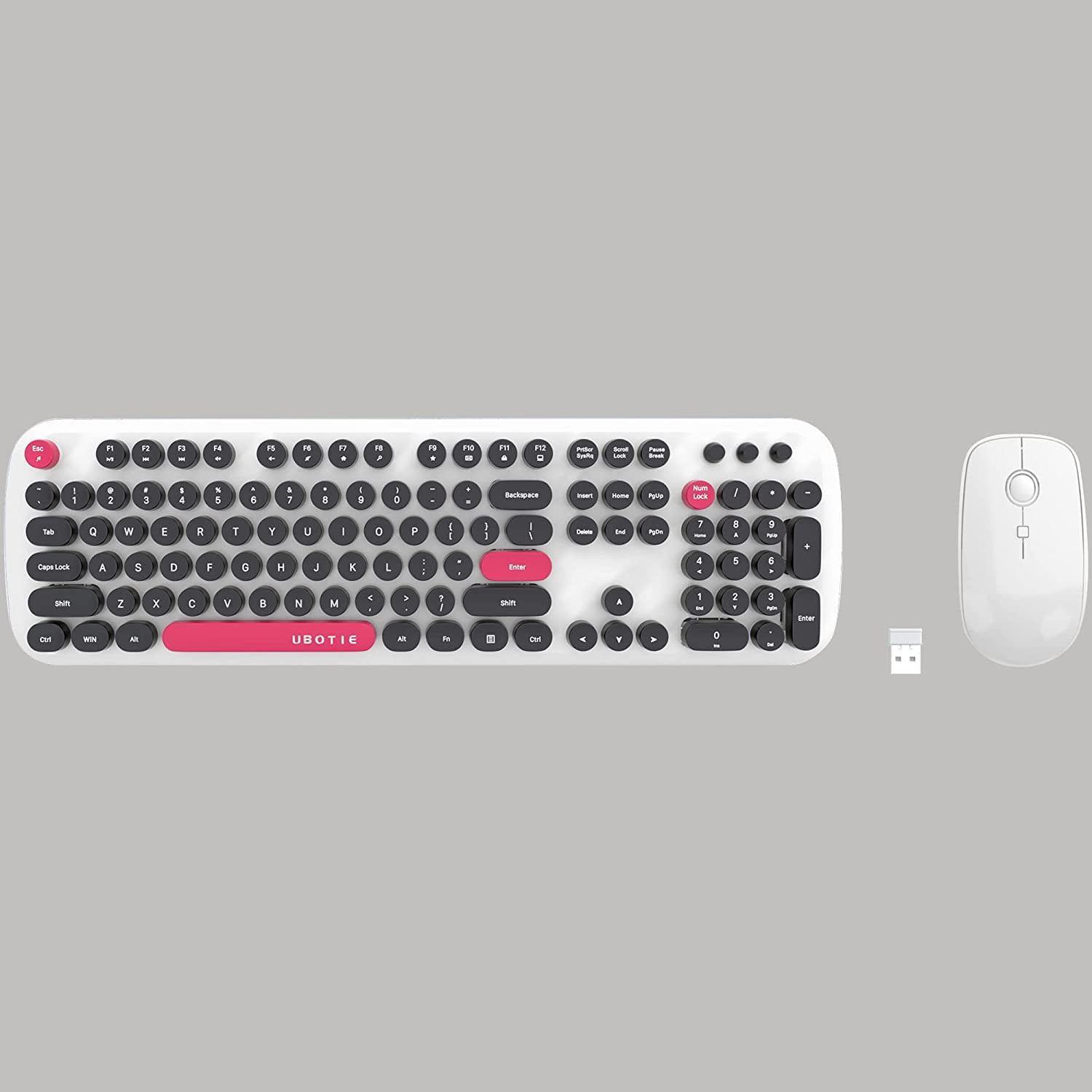 Colorful Wireless Computer Keyboards Mouse Combos, UBOTIE Polychrome ...