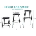 Stackable Adjustable-Height Classroom Office Workstation Stool (Black ...