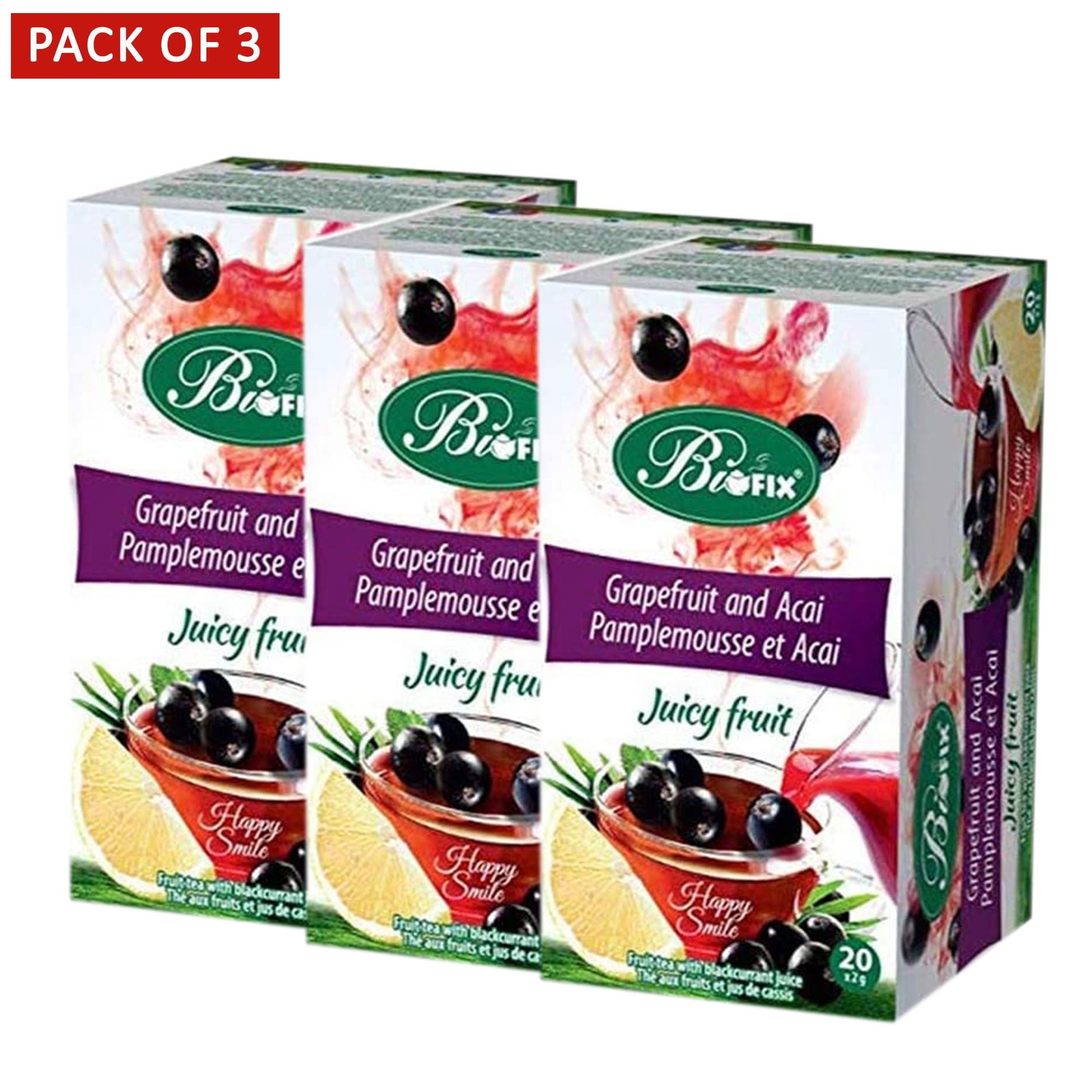 Biofix Fruit Juice Tea Grapefruit & Acai 20x2g (Pack of 3) | Walmart Canada