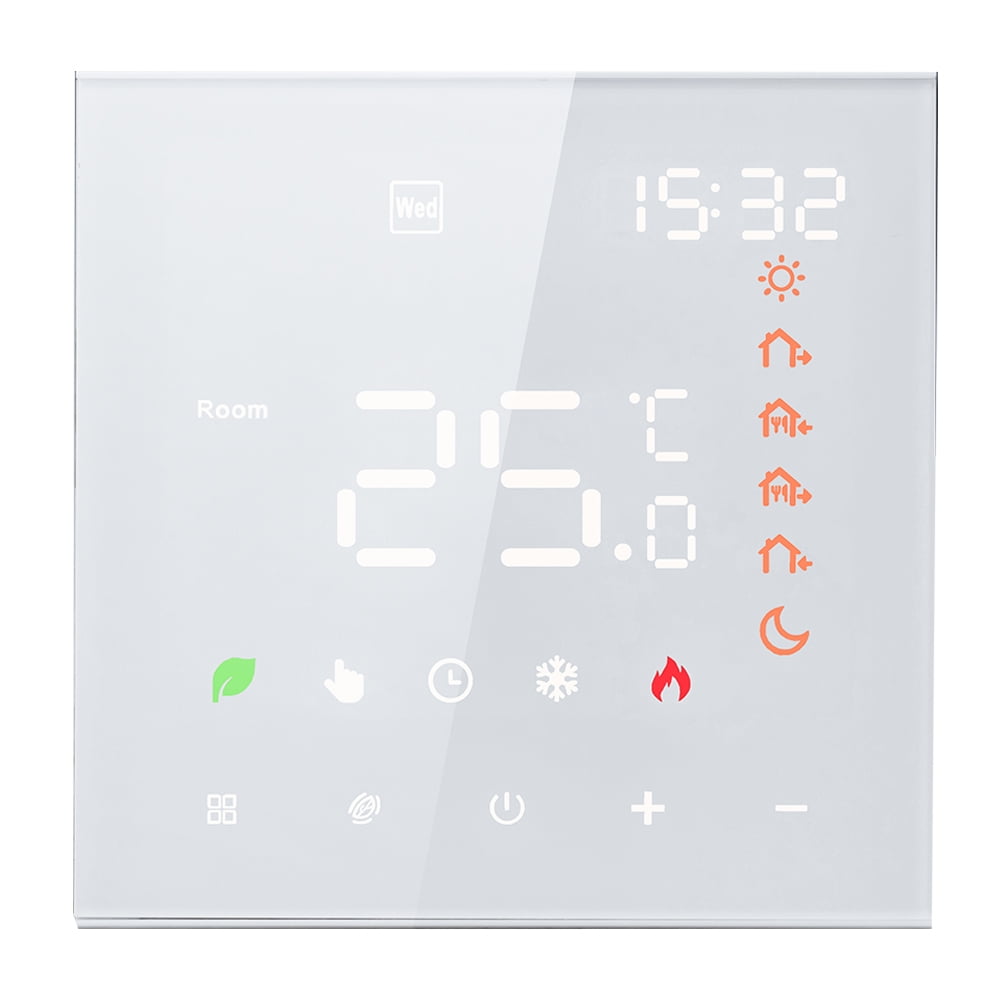 Smart Thermostat 3A Digital Programmable LCD Display Touchscreen Underfloor Heating Temperature ...