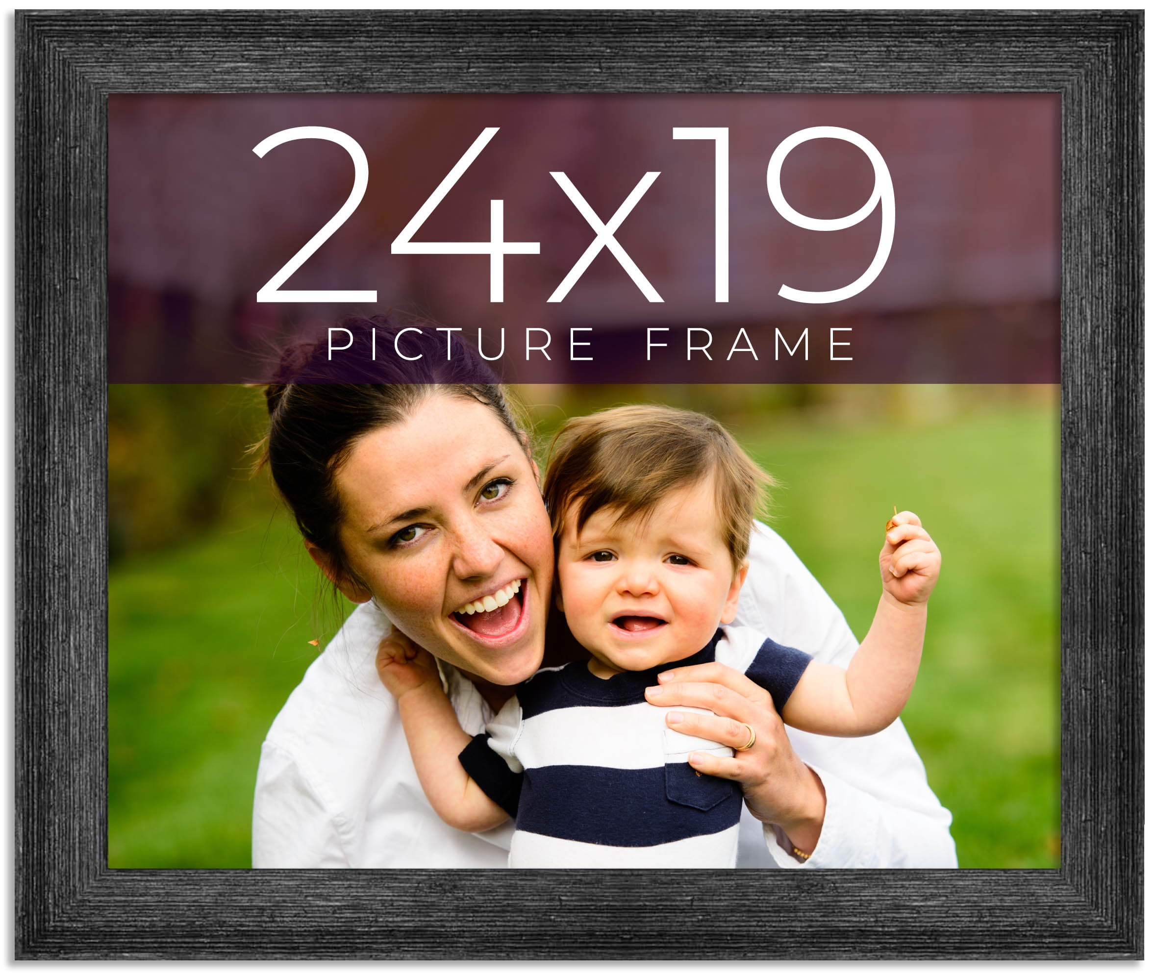 24x19 Frame Black Real Wood Picture Frame Width 1.5 inches | Interior ...