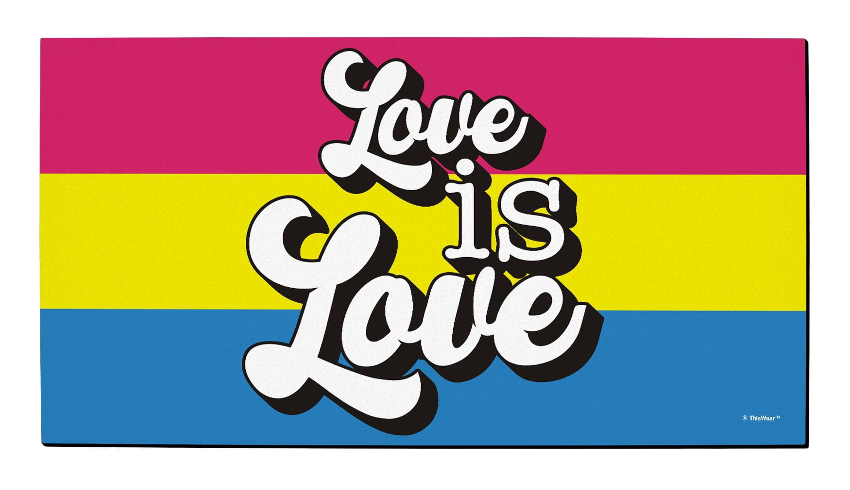 ThisWear Pan Pride Pangender Flag Love Is Love Pangender Gifts Doormat ...