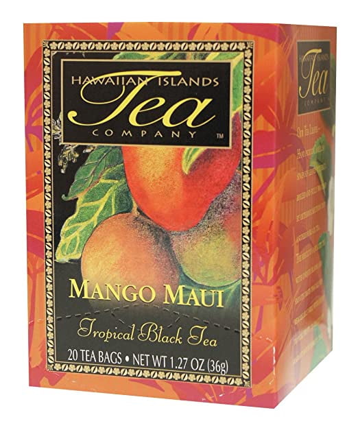 Hawaiian Islands Mango Maui Tropical Black Tea, All Natural - (20 Tea ...
