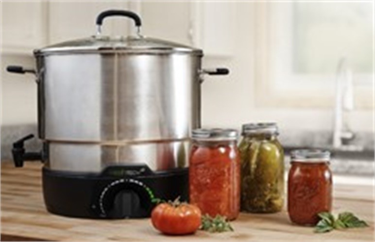 Electric Canner Multi Cooker 7 Quart Jars Heated Water Bath Canning