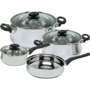 Maxam® 18pc Stainless Steel Cookware Set with Steam Control™ Knobs ...