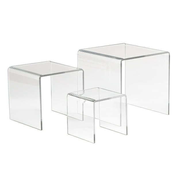 Set of 3 Clear Acrylic Small Display Risers (Pack of 6) - Walmart.com