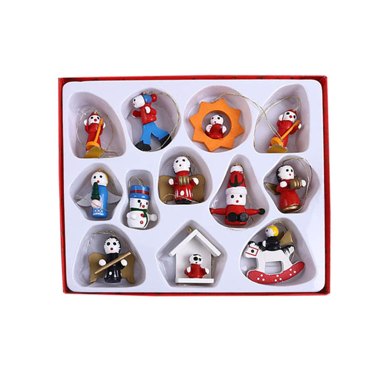 Rbaofujie Christmas Ornaments Bulk Christmas Tree Decoration Pendant Box Wooden Pendant Window Props Ornaments Christmas Decorations Christmas Decorat