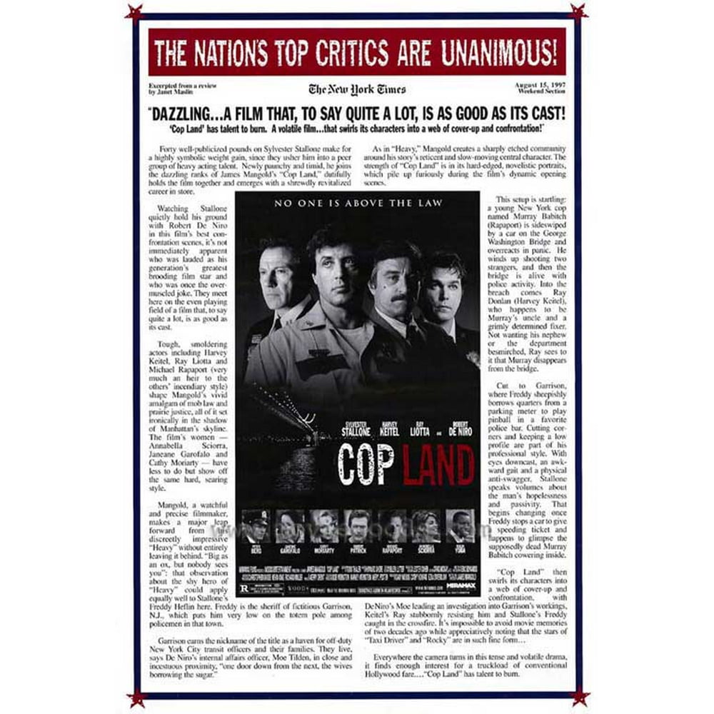 Cop Land - movie POSTER (Style B) (11" x 17") (1997) - Walmart.com ...