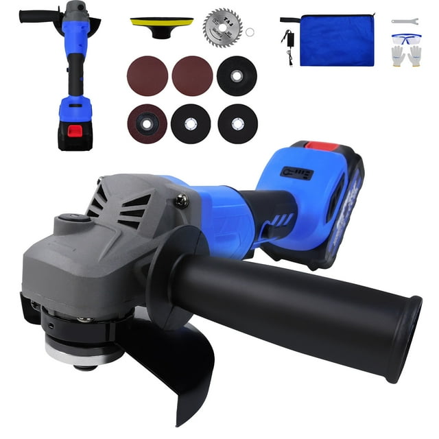 Portable Cordless Angle Grinder 4.5 Inch Grinder Kit, 3000mAh Battery ...