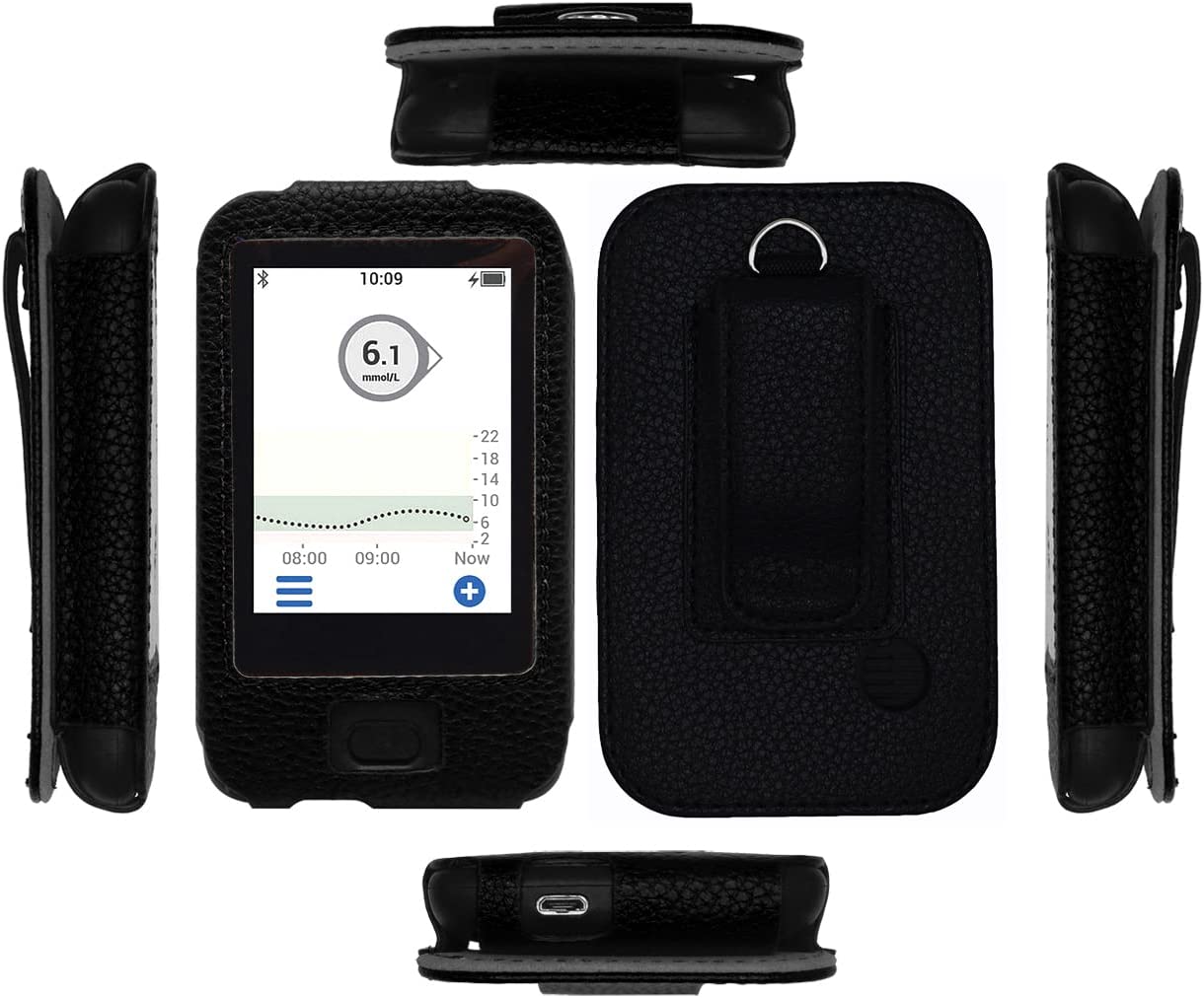 Premium Fitted Leather Case With Screen Protector Belt Clip Carabiner