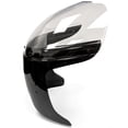 Krator Motorcycle 7" Headlight Fairing Screen Black & Clear Retro Cafe ...