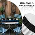 Blue White American Police Flag Round Tablecloth for 55-60 Inch Tables ...
