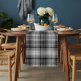 Black Buffalo Plaid Table Runner, Rustic Farmhouse Washable Kitchen ...