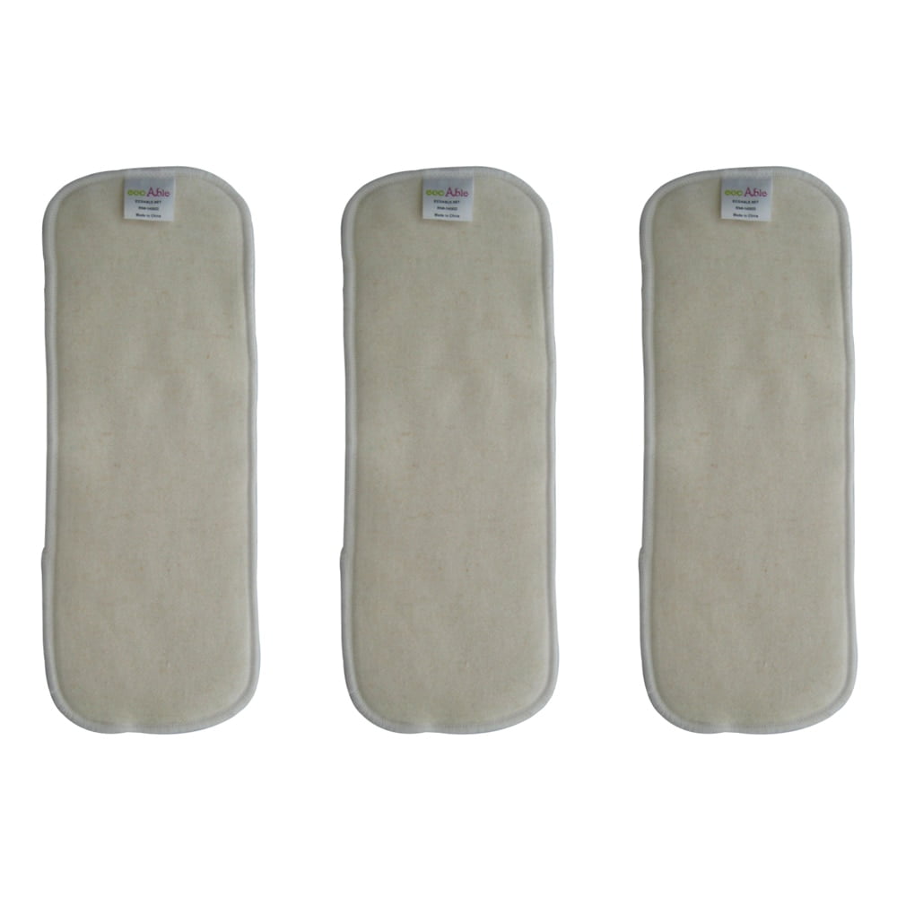 Hemp / Cotton Inserts for Baby Cloth Diapers (3-pack) - Walmart.com
