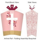 Big Dot of Happiness Pink Elegant Cross - Table Decorations - Girl ...