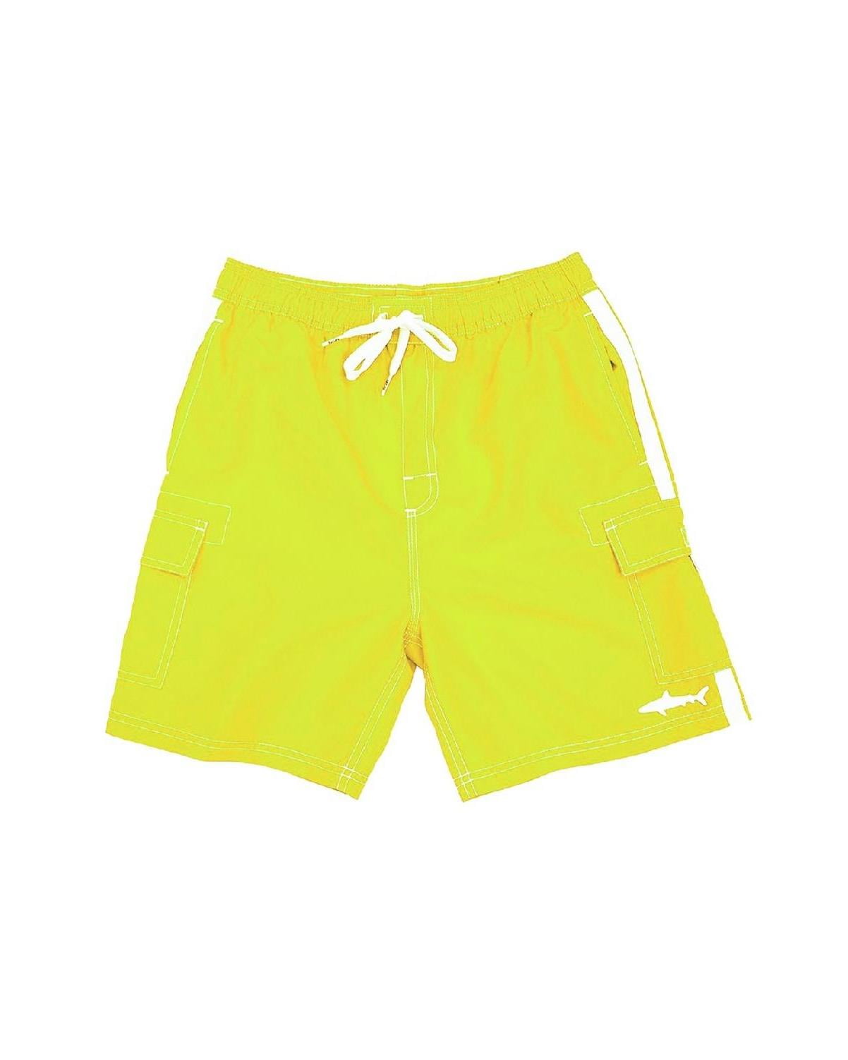 Uzzi Boys Swim Trunks Quick Dry Boxer Shorts Fun Print Beachwear, Lemon ...