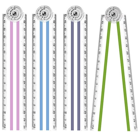 Folding Rulers, 30cm Foldable Ruler 15cm Clear Rulers Stationery Ruler ...