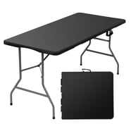Lifetime 5 Foot Fold-in-Half Camping Folding Table, Indoor/Outdoor ...