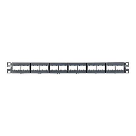 Panduit MINI-COM Modular Faceplate Patch Panels - Patch panel - black ...