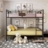 Furniture of America Bryon Convertible Metal Full over Full Bunk Beds ...