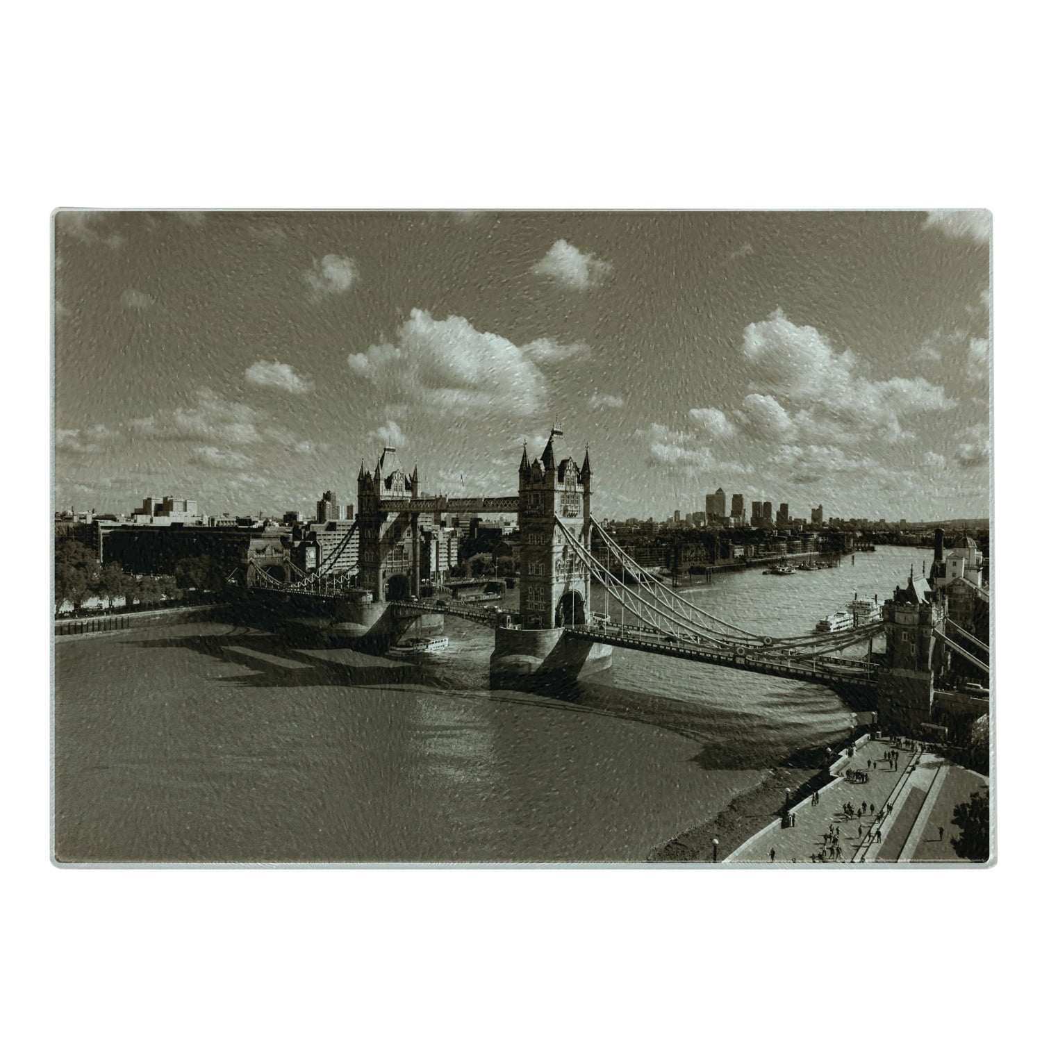 Travel Cutting Board, Tower Bridge in London City Cloudy Sky Old ...