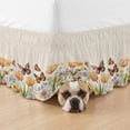 Butterfly Tulip Flowers Bed Skirt Bed Skirts Queen Size 16 Inch Drop ...