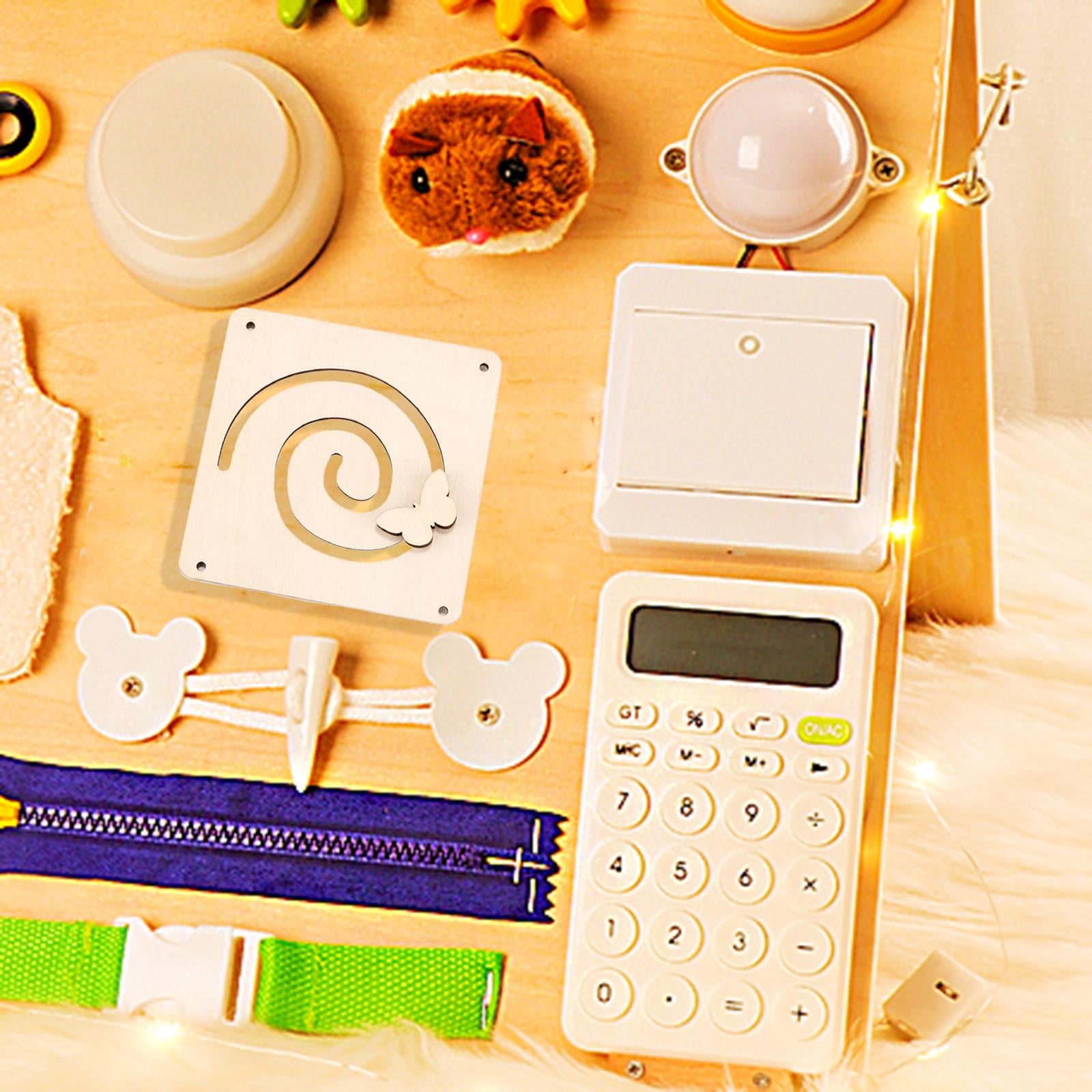 Wooden Busy Board Material Gifts Development Toys Learning Activities ...