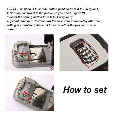 Smart Code Password Key Lock Box Storage Key Wall Mounted Key Safe Box ...