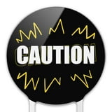 Acrylic Caution Warning Cake Topper Party Decoration for Wedding ...