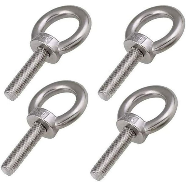 Pieces 304 Stainless Steel Eye Bolts,M10 Rings Welded Closed Heavy Duty ...