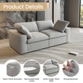 78.72" Modular Loveseat Sofa, Deep Seat Cloud Couch with Removable ...