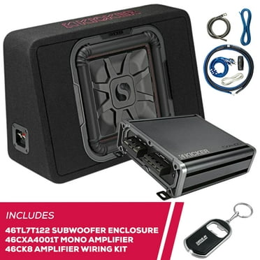 Kicker Audio Powered 12" Subwoofer Amp Kicker Box Combo Kit with Down ...