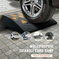 BENTISM Rubber Curb Ramp Driveway Ramp for Curb 6" Rise 19.3" Wide ...