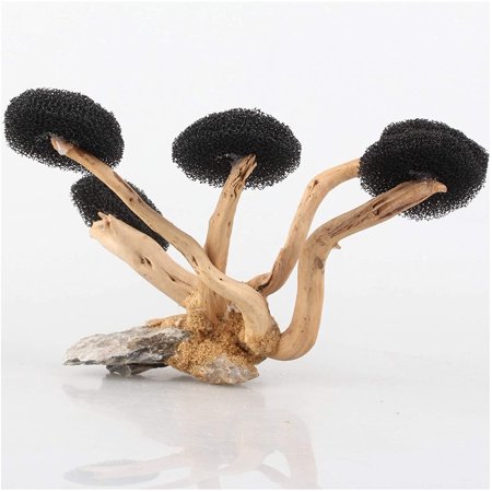 Moss Driftwood Tree Mushroom Topiary Frame,Aquarium Decoration,Handmade ...