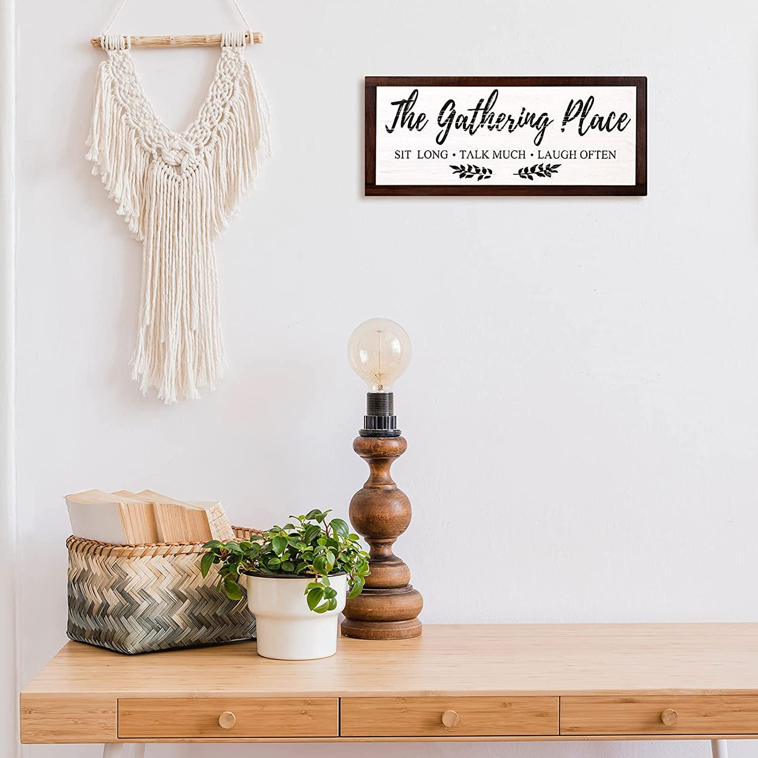 Signs Wall Décor Gather Sign Gather Sign Large farmhouse sign Gather ...