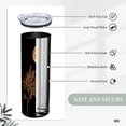 20 oz Stainless Steel Insulated Tumbler - Black with Orange Moon ...