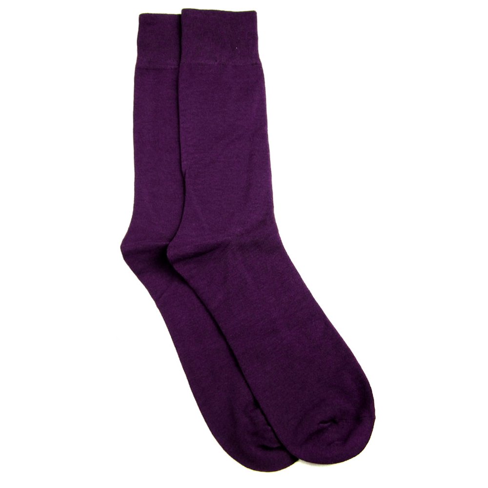 Buyyourties - Designer Solid Mens Sock Purple - Walmart.com - Walmart.com