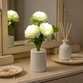 BAOPAI Peony Flower Night Light - Realistic Fake Flower LED Night Light ...