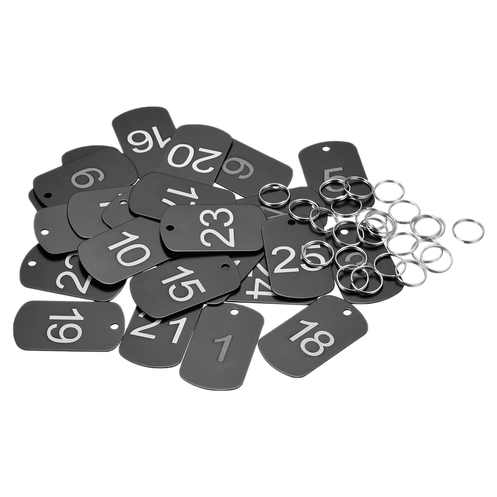 Uxcell Numbered Tag, Aluminum Key Tags Metal ID Tags, 1-25 Number with ...