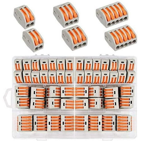 Bail Compact Wire Connector, 60pcs Binding Terminal, Lever Nut ...