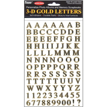 3D Gold Letter Stickers-Uppercase & Lowercase - Walmart.ca