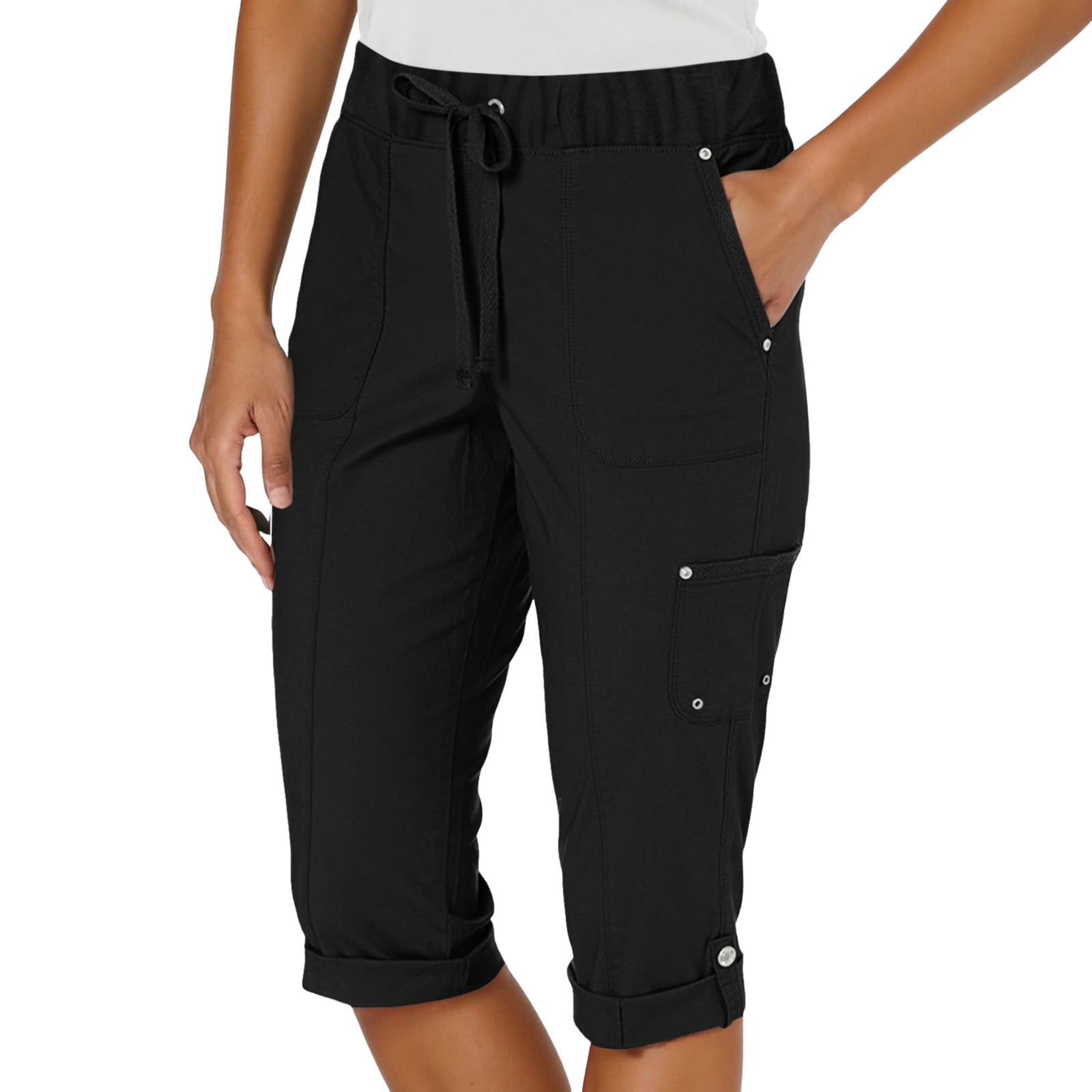 Click here for Khonts Womens Capris With Pockets Loose Fit Casual... prices