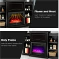 70" Mantel Fireplace TV Stand, 750W/1500W Electric Fireplace Heater ...