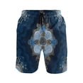 Blue Lace Symmetrical Pattern Men's Swim Trunks Beach Shorts Bathing ...