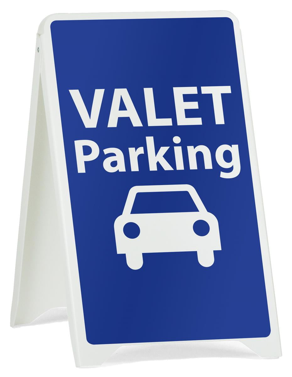 Displays2go NPABRDVAL Valet Parking Sidewalk Sign, A-Frame, Double ...